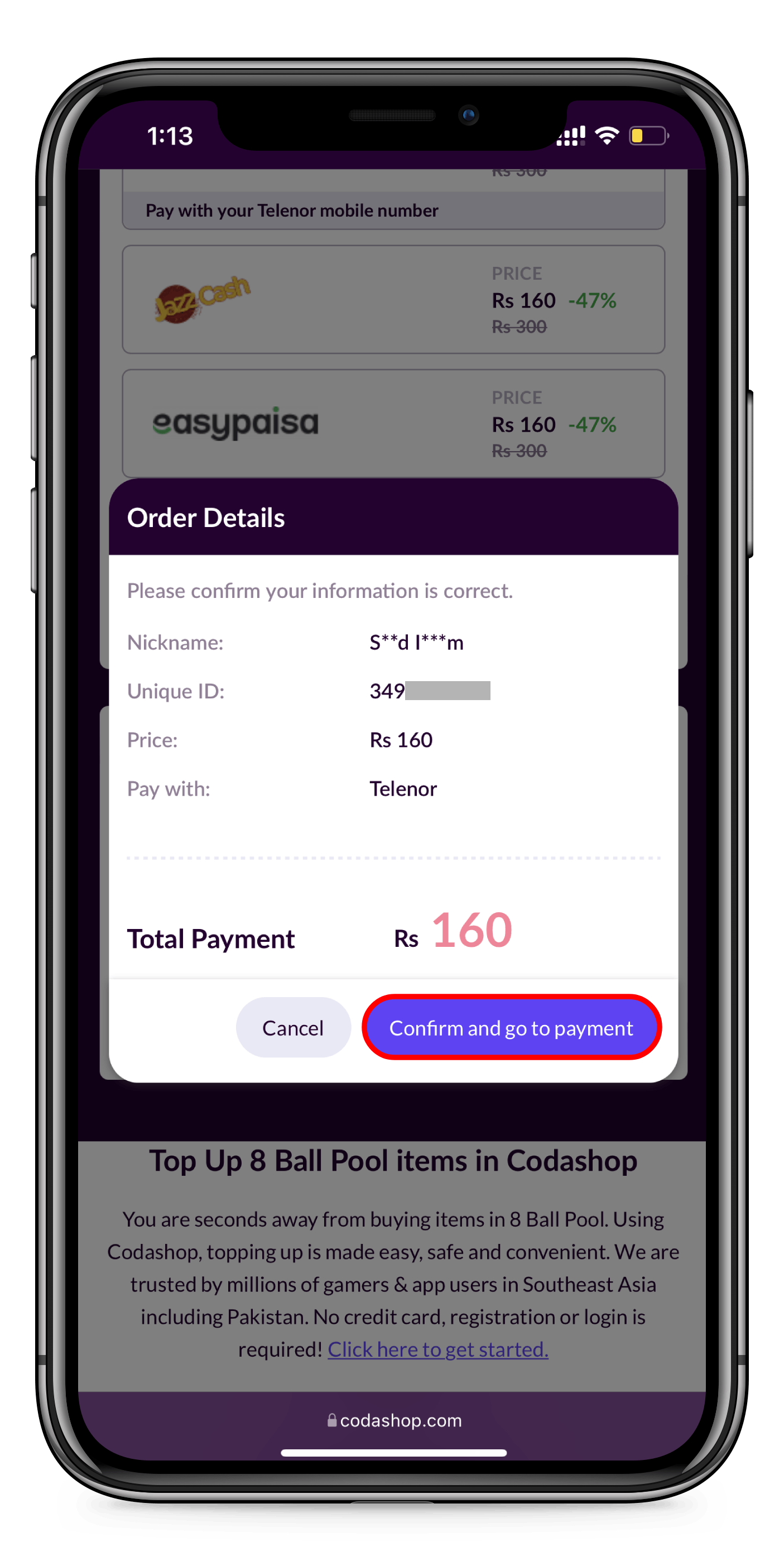 How to Make A Payment With Telenor – Codashop Pakistan