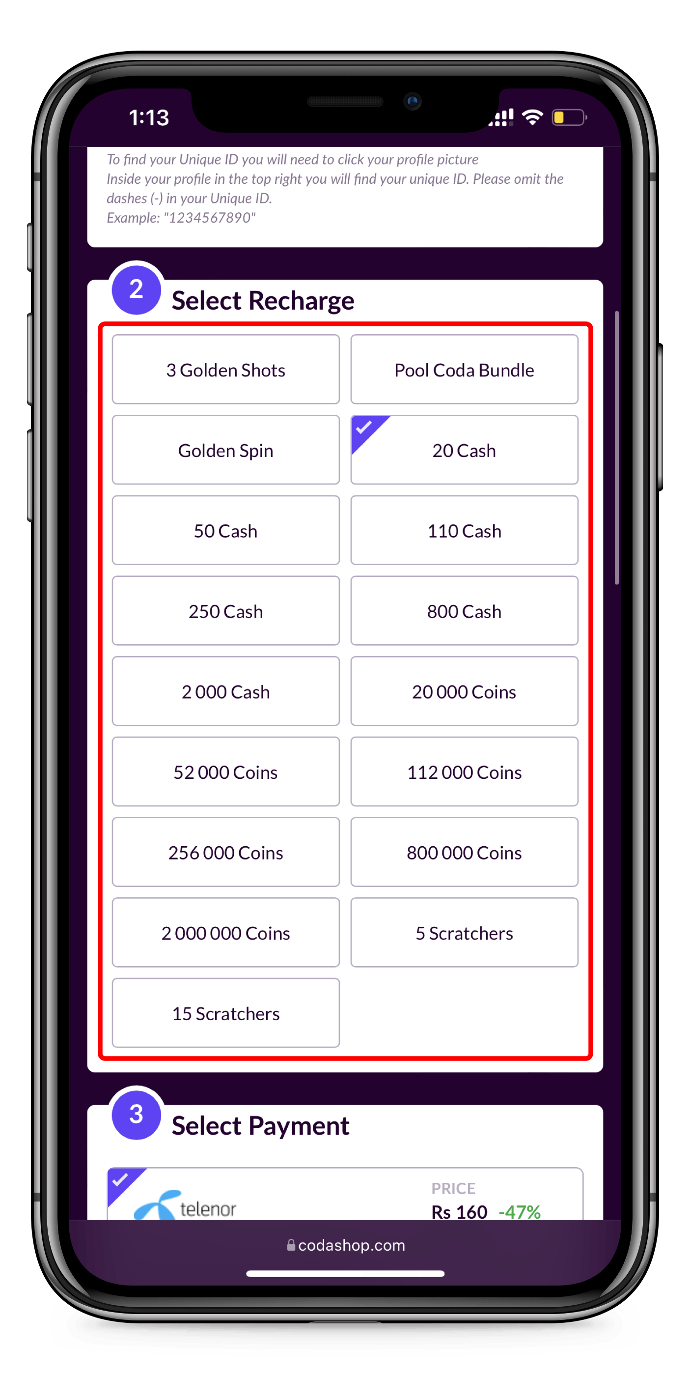 How to Make A Payment With Telenor – Codashop Pakistan