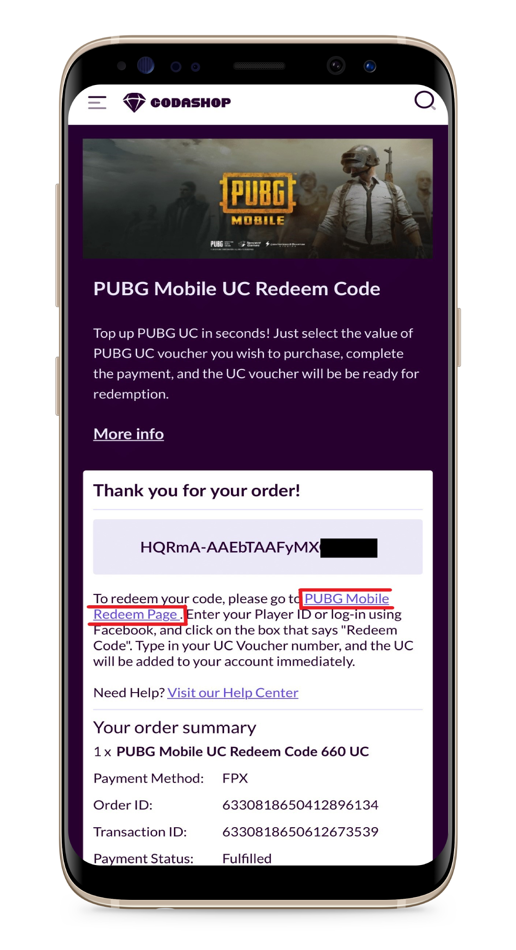 How to Redeem PUBG Mobile Voucher – Codashop Pakistan